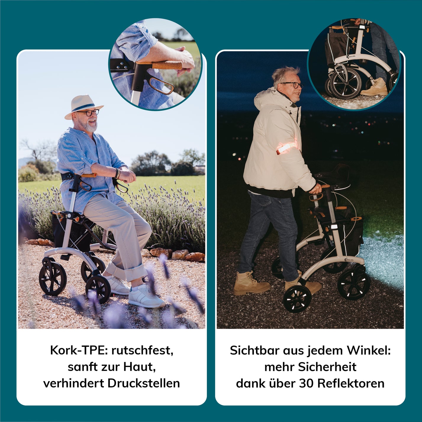 Saljol Allround Rollator mit Vollausstattung | Rollator Experten